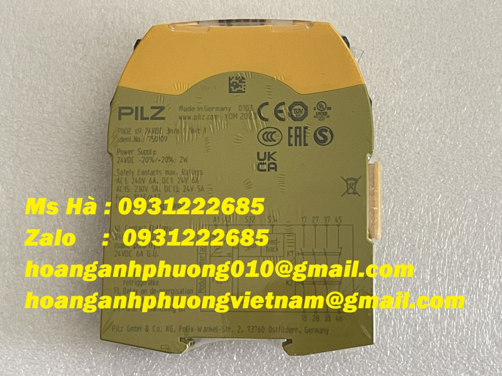 Pilz 750109 PNOZ s9 24VDC 3 n/o 1 n/c t - rờ le an toàn