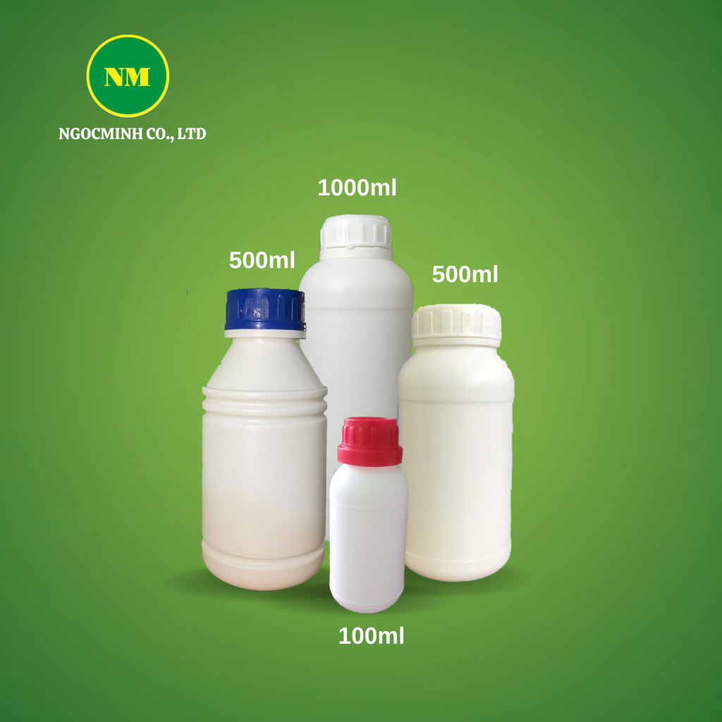 Chai nhựa HDPE 500ml đựng thuốc BVTTV