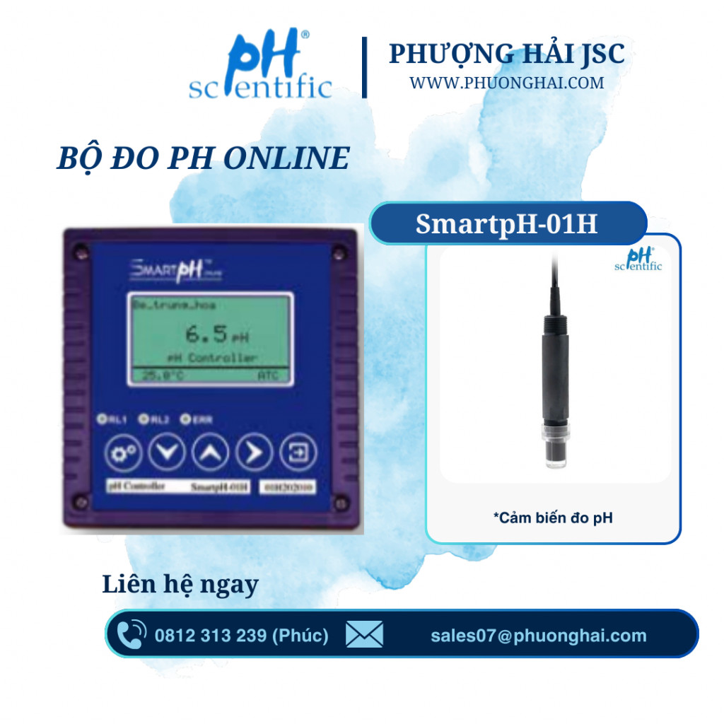 Máy đo pH/ORP online chống nước, giao tiếp Modbus